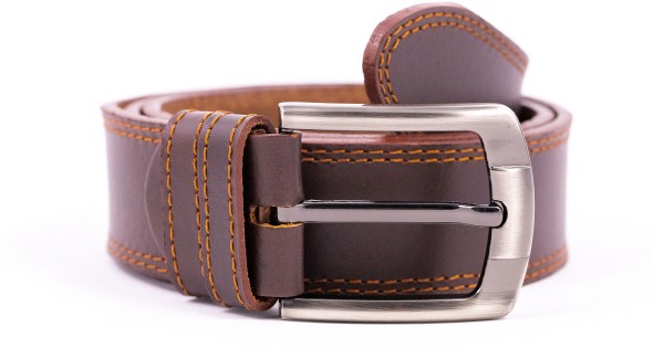 ΣΚΟΥΡΟ ΚΑΦΕ ΑΝΔΡΙΚΗ ΔΕΡΜΑΤΙΝΗ ΖΩΝΗ MGS | ModernGreekSandals.com